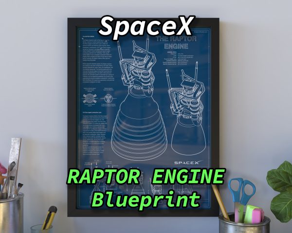 How SpaceX Raptor Engine works - Amazing detailed framed blueprint